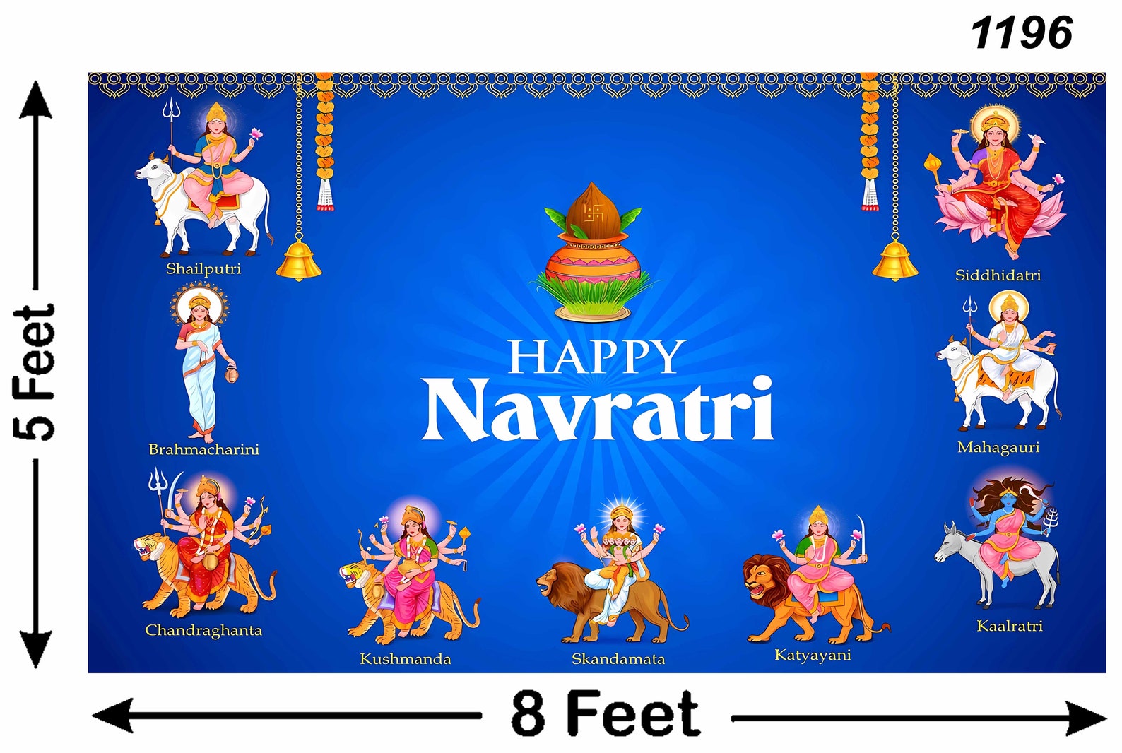 Goddess Navdurga Nine Devi for the Celebration of Navratri Design ...