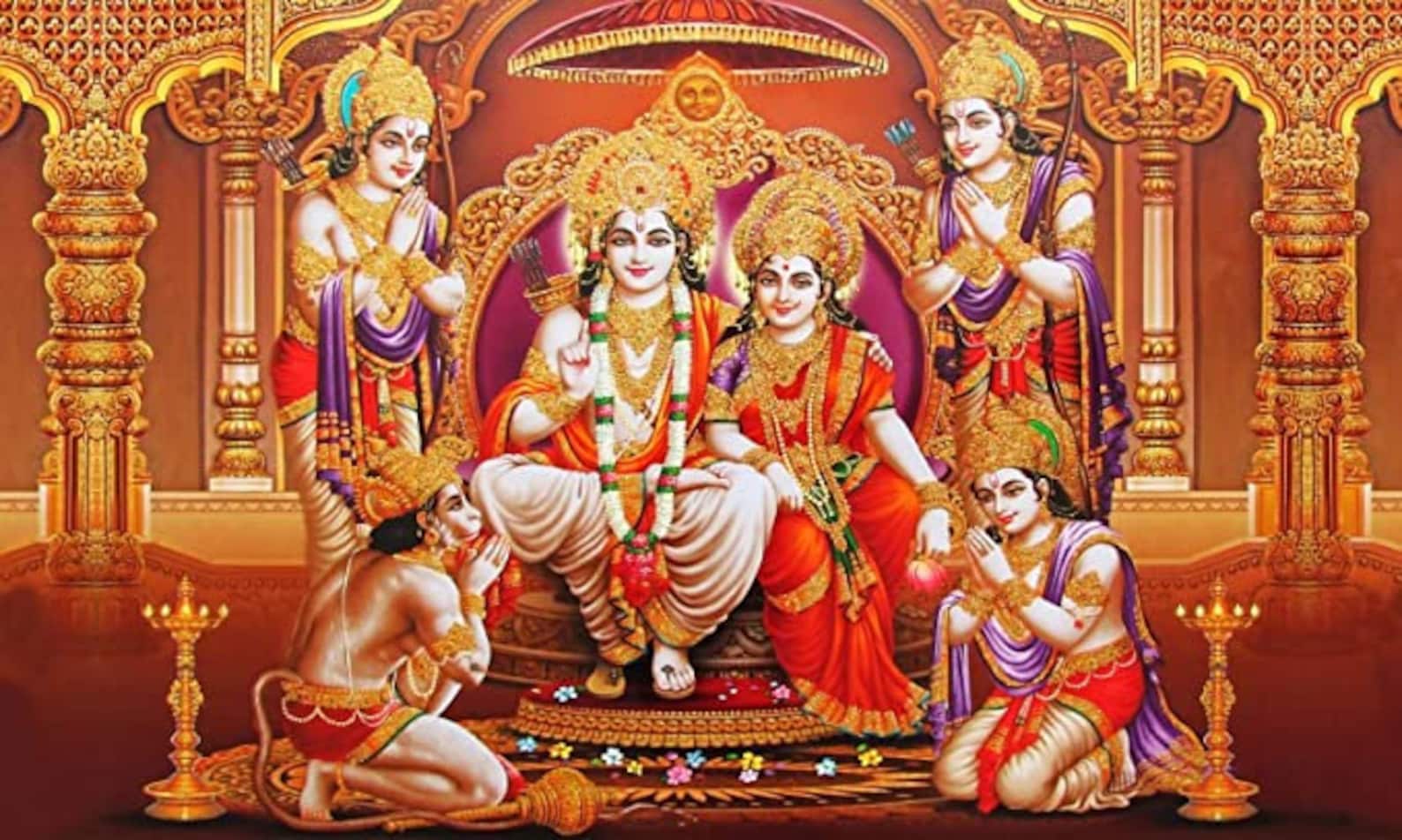 God Shree Ram Parivar Design Backdrop Curtain for Decoration Backdrop ...