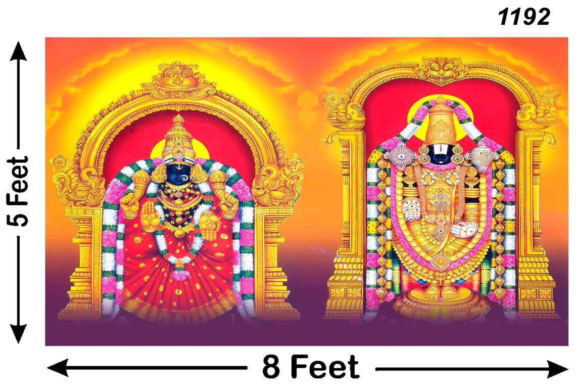 Hindu Goddess Lakshmi & God Venkateshwara (a Form of Vishnu) Design ...