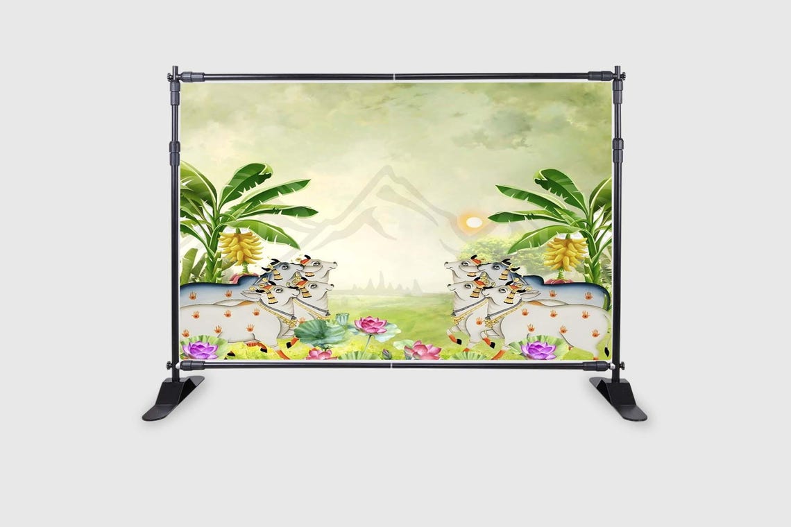 Cows and Leaves Photography Backdrops Nature Backdrop Curtain Cloth ...