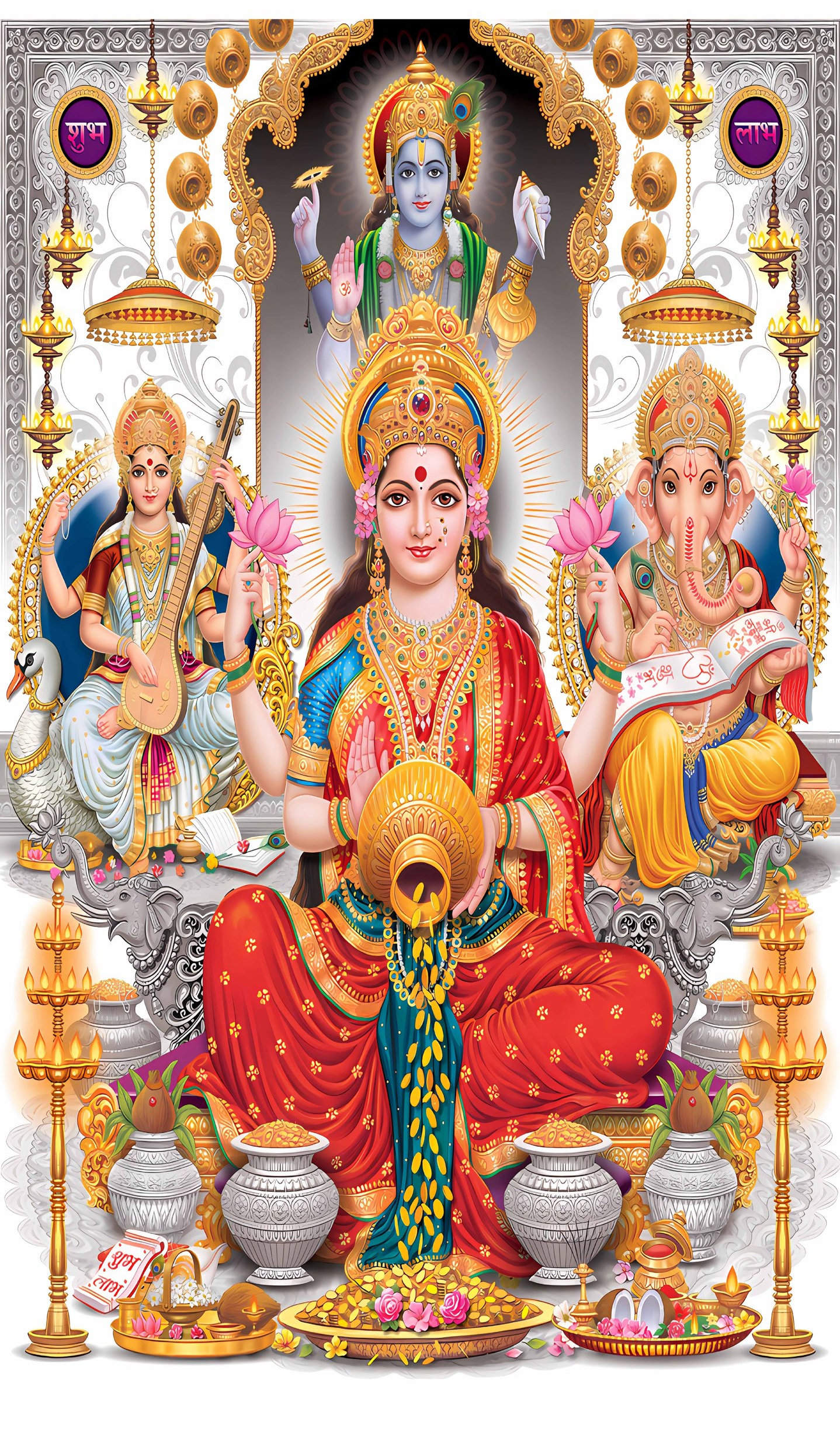 Temple Backdrop Indian Loccor 20x10ft Fabric Happy Navratri Backdrop ...