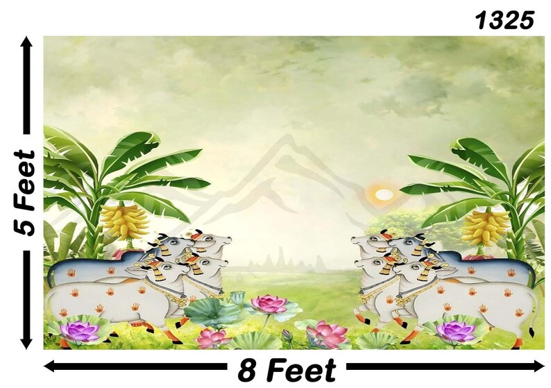 Cows and Leaves Photography Backdrops Nature Backdrop Curtain Cloth ...