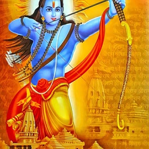 Lord Shree Ram Design Backdrop Curtain for Decoration Backdrop Cloth ...