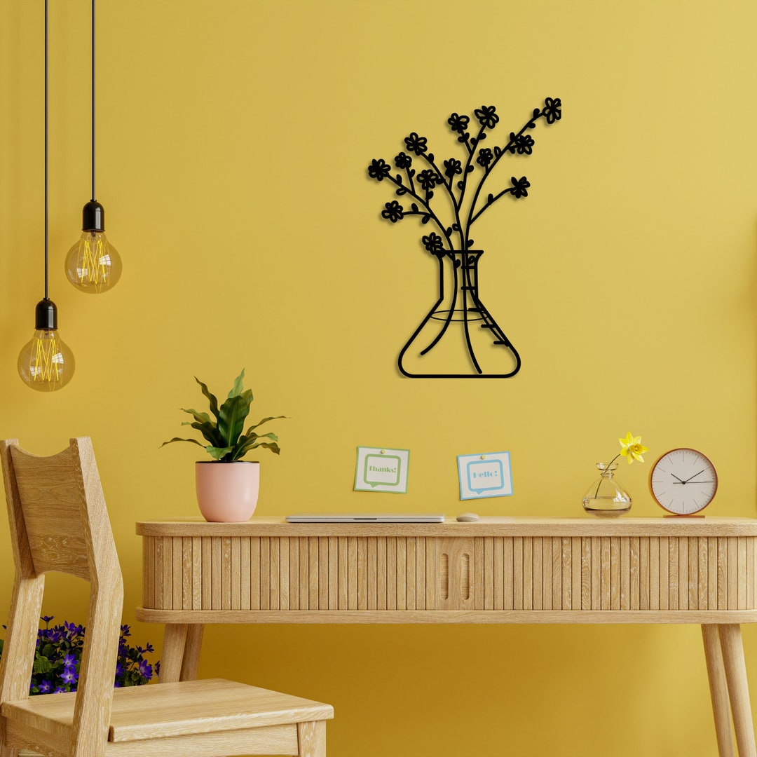 Chemistry Decor, Floral, Metal Wall Art, Chemistry Wall Art, Metal ...