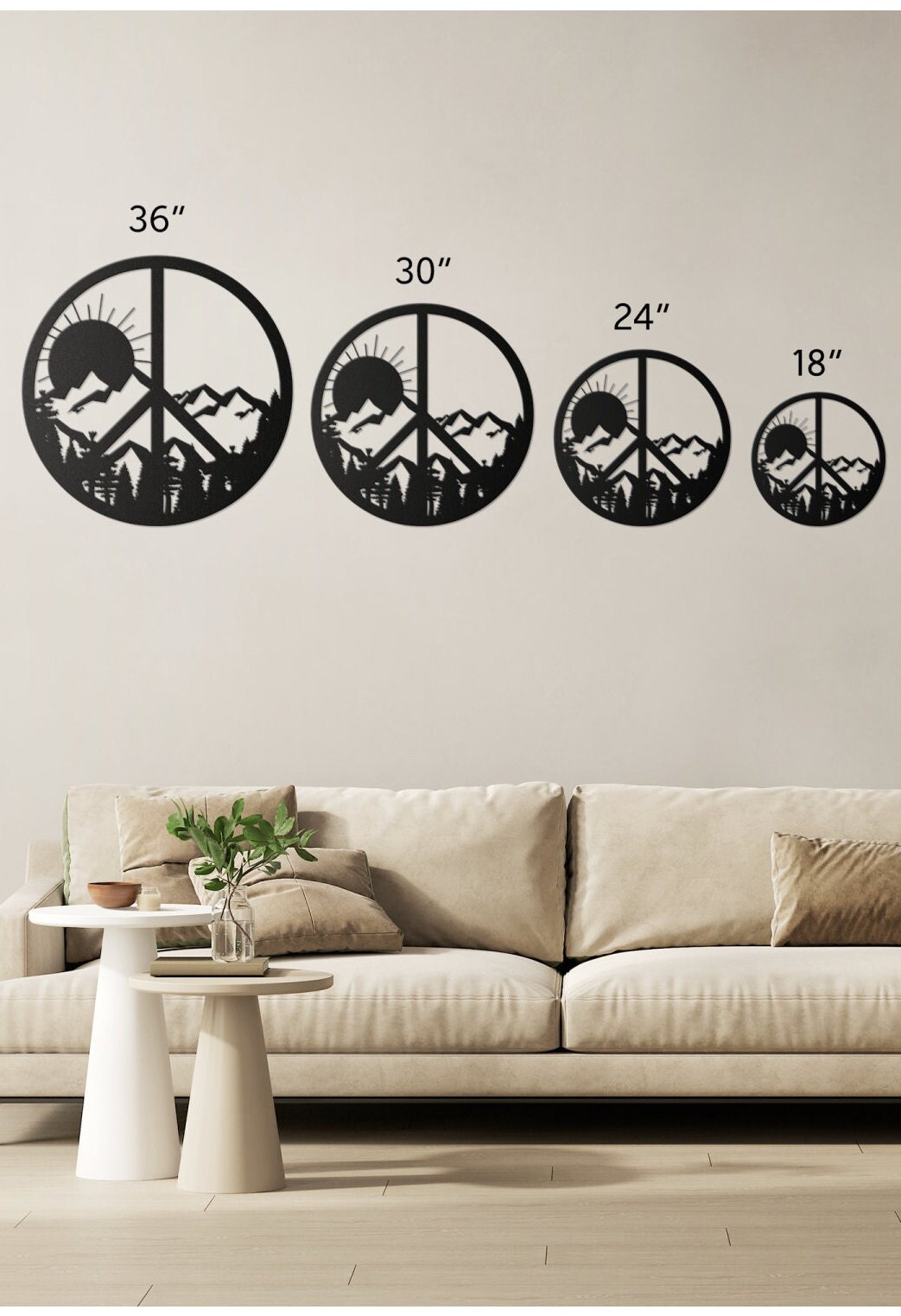 Metal Tree Wall Art Mountain Metal Art Metal Mountain Art Sun - Etsy