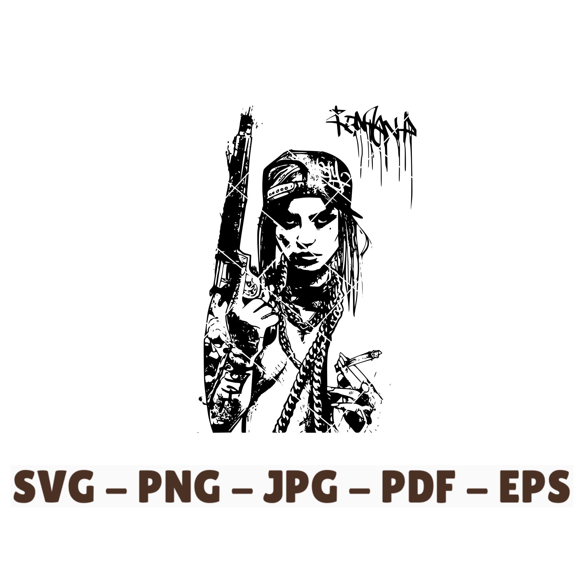 Gangster Girl Svg File Clown Girl Svg Roses Svg Girl Svg Etsy Australia