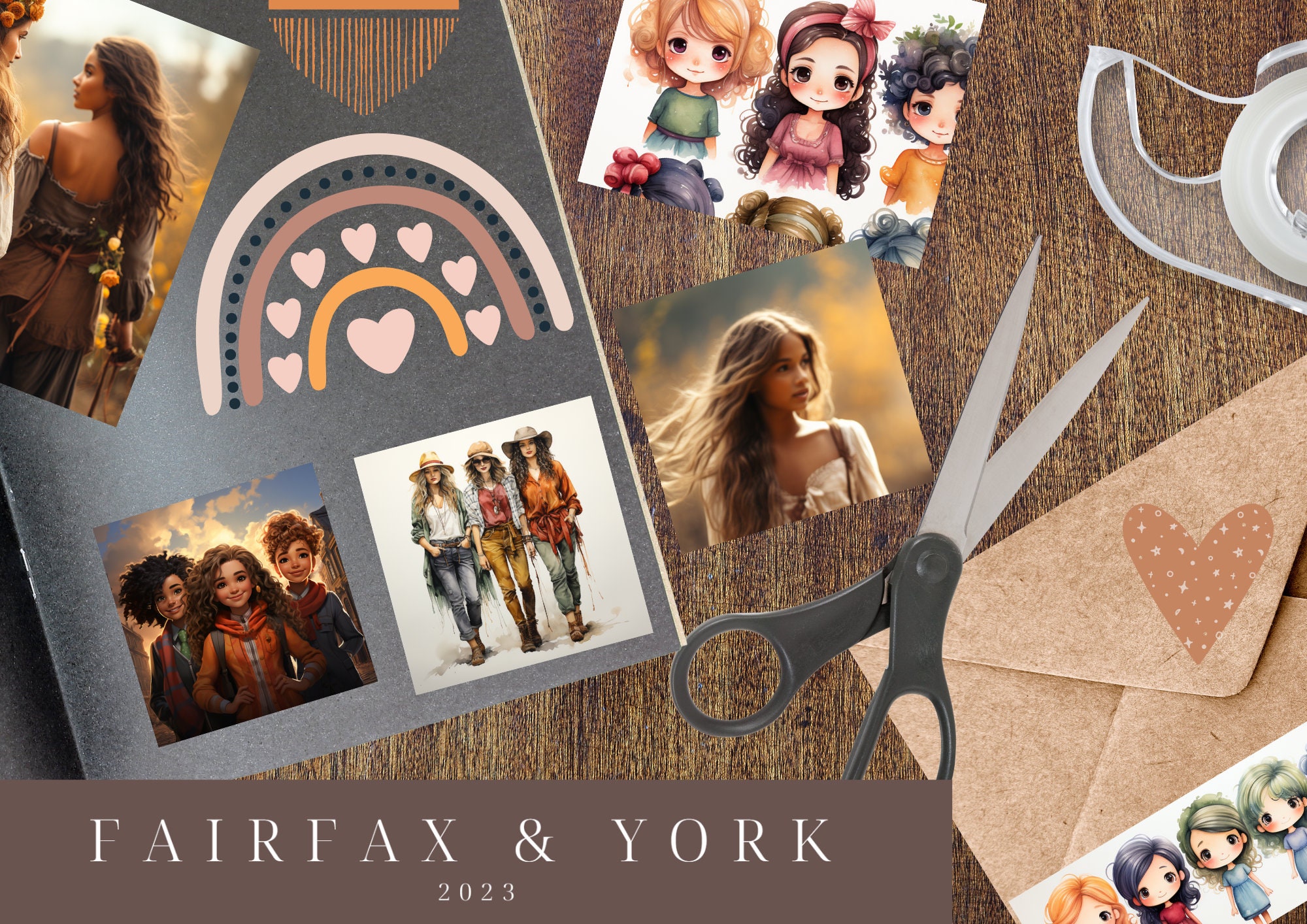 Friends Original Artwork Portraits, Girls, Watercolour, Vintage ...