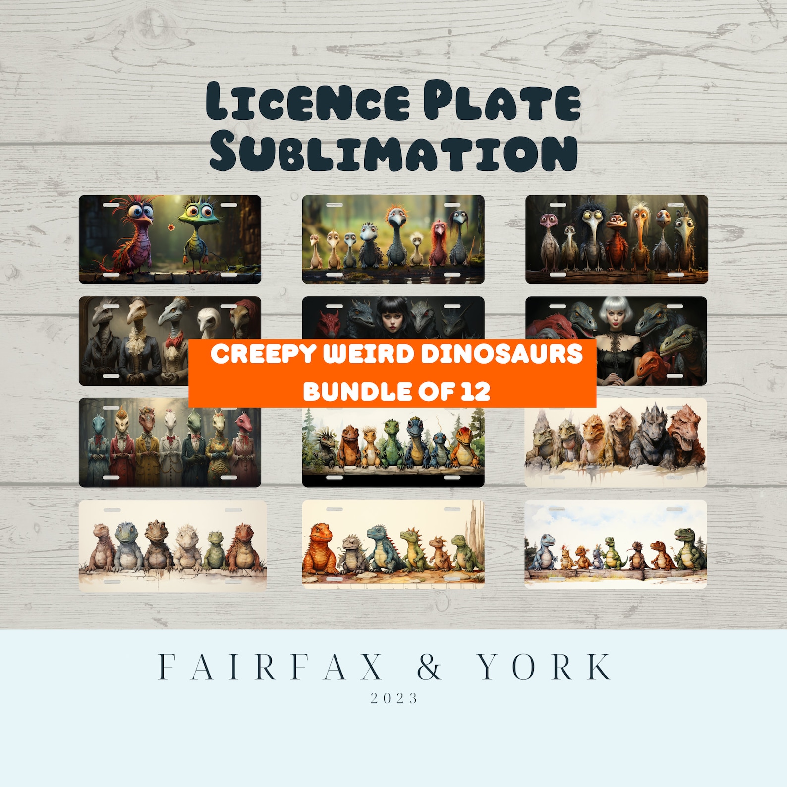 Dinosaur License Plate PNG Bundle Dinosaur Plate Design - Etsy