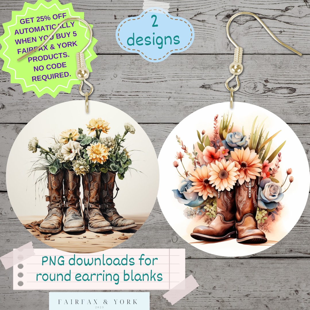 Sublimation Round Earring Designs PNG, Instant Digital Download ...