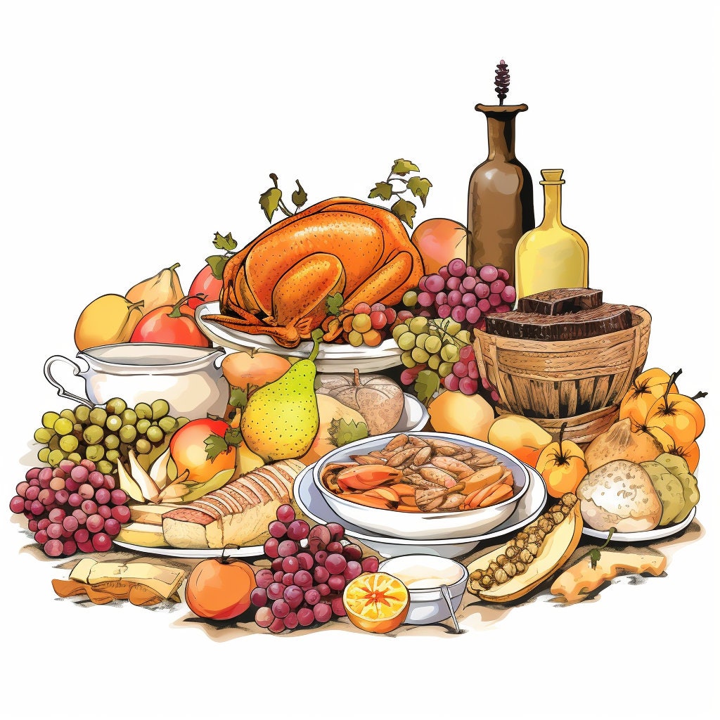 Feast Clipart Feast Svg Feast Png Clipart Food Clipart - Etsy Australia