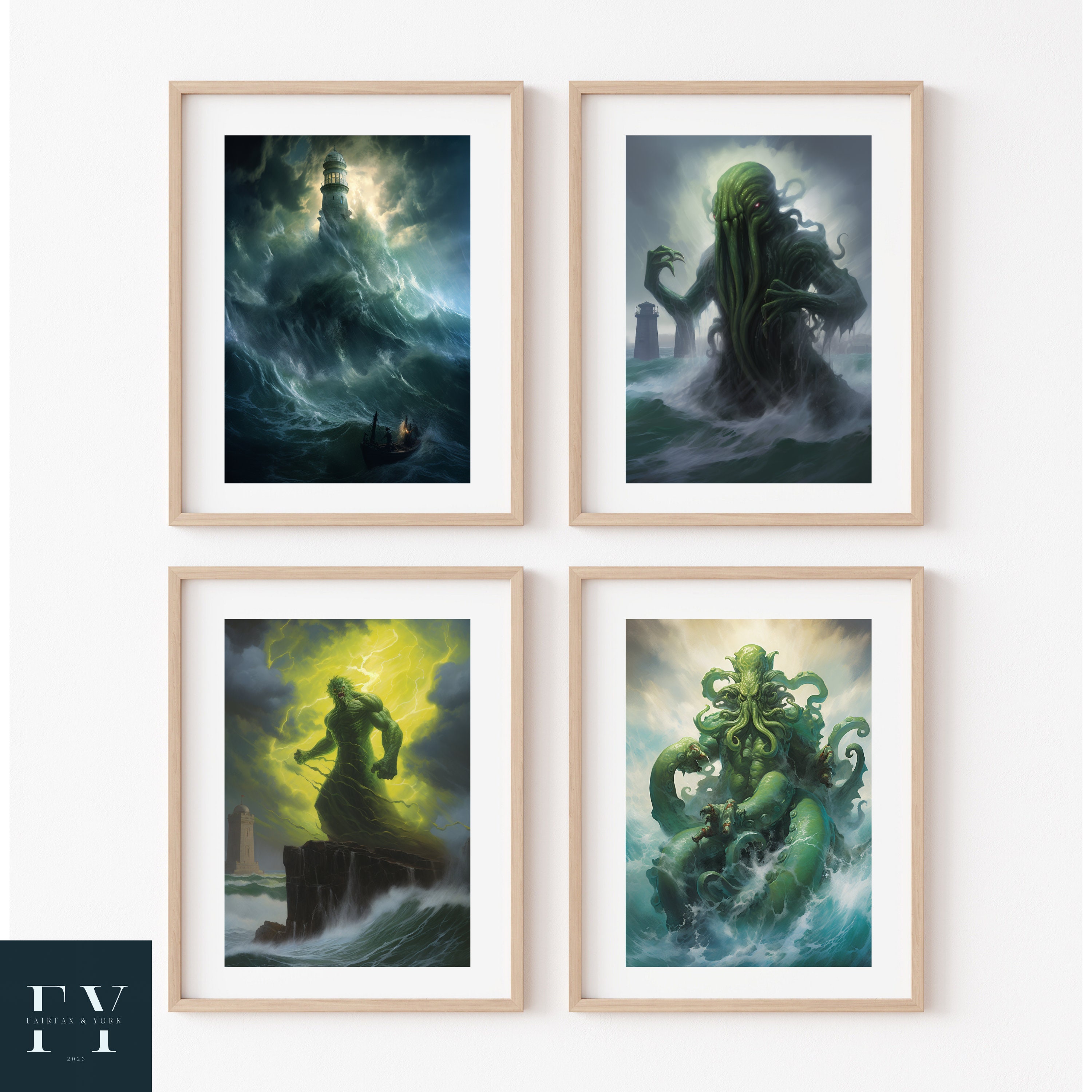 Cthulhu Wall Art Bundle 11 Mixed Designs Cthulhu in a - Etsy