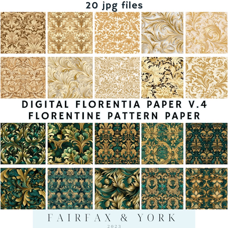 Florentine Paper, Vintage, Aged, Shabby, Digital Paper, Florentine ...