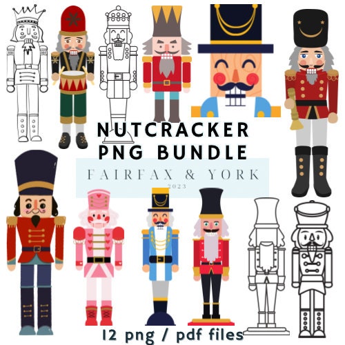 Nutcracker Bundle, Nutcracker Png Bundle, Nutcracker Pdf Document, 12 ...