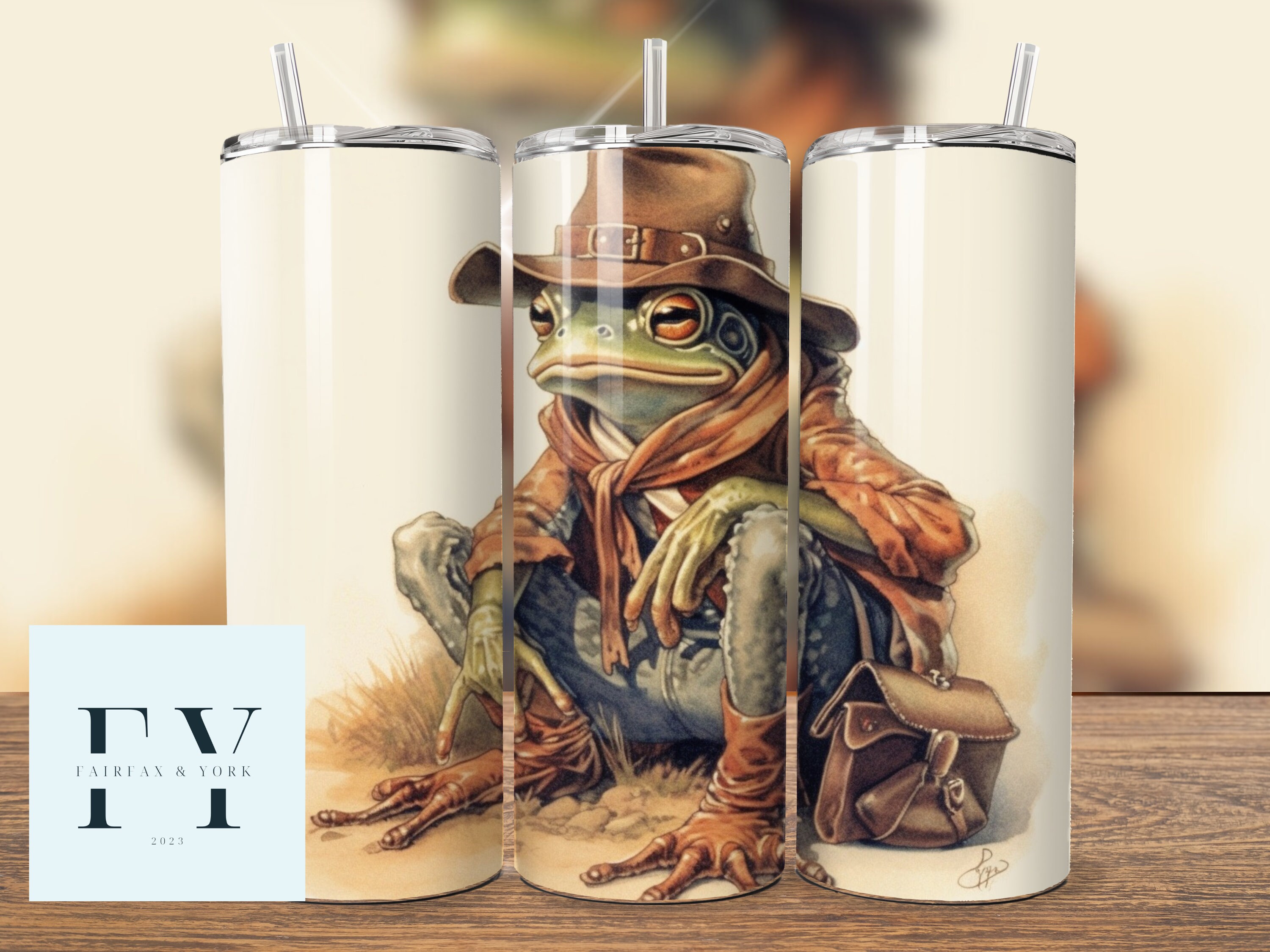 Cowboy Frog Country and Western Frog Funny Frog Tumbler Design Seamless ...