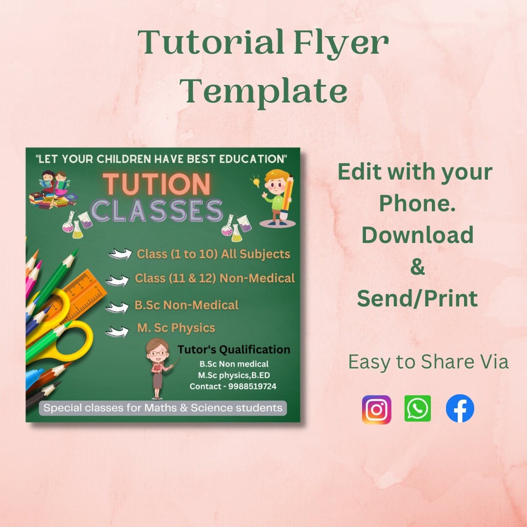 Tutorial Flyer Template - Etsy