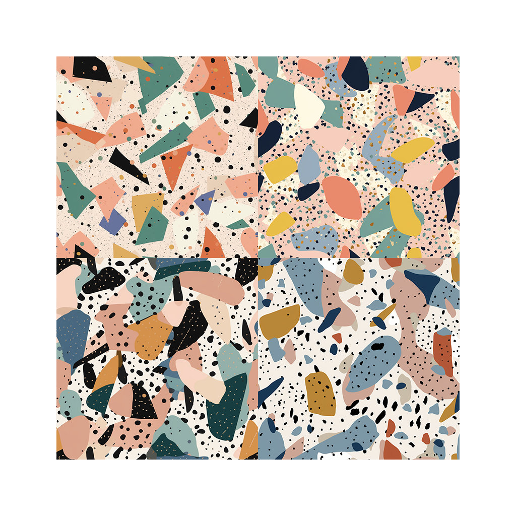 32 Terrazzo Style Seamless Digital Patterns Bundle - Etsy