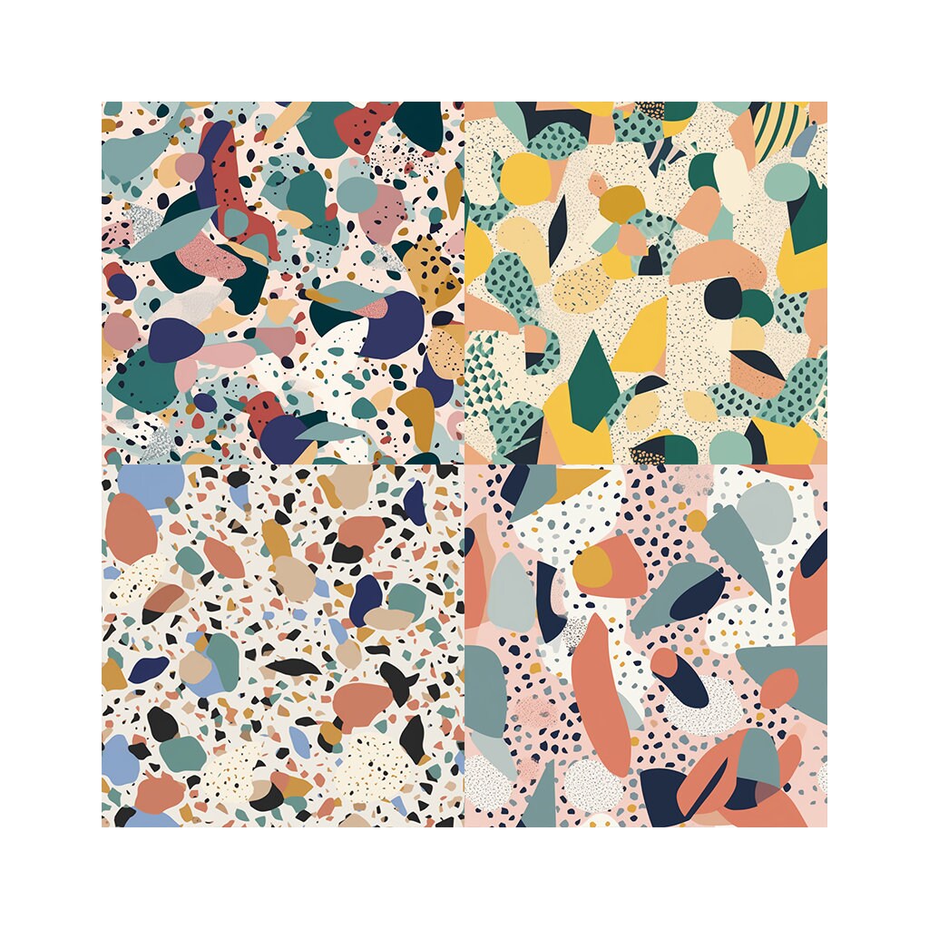 32 Terrazzo Style Seamless Digital Patterns Bundle - Etsy
