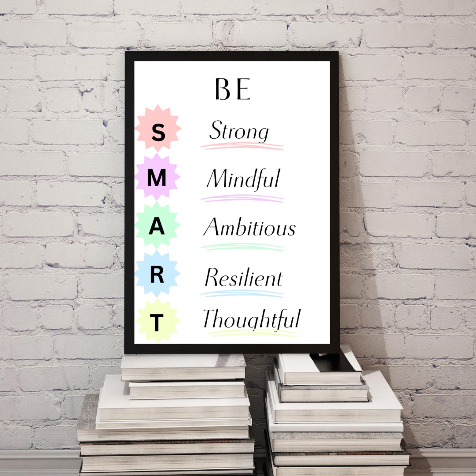 Be SMART Motivational Poster: Classroom Inspirational Quote (digital ...