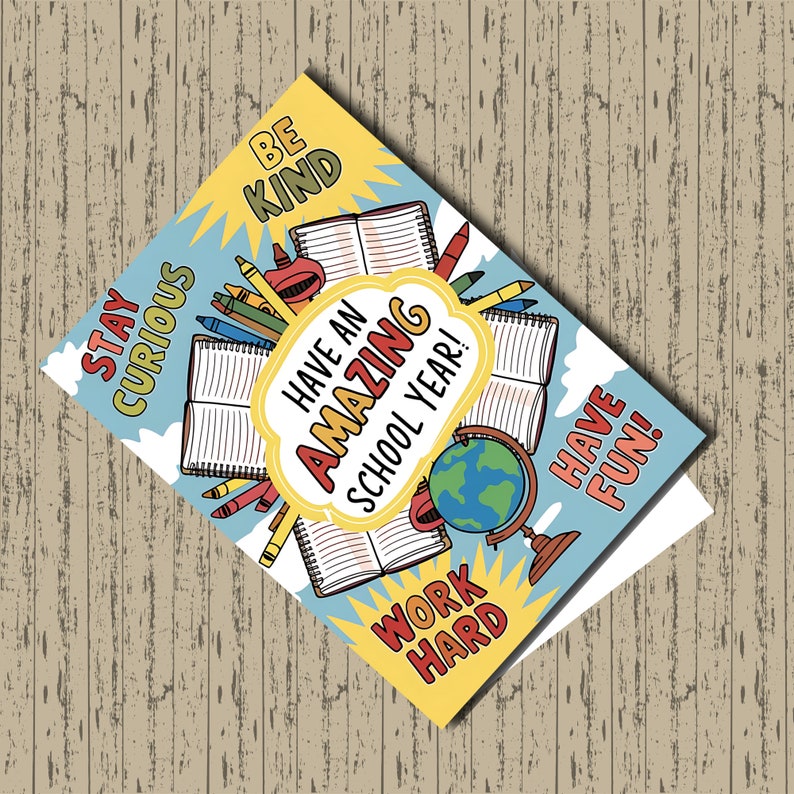 Back to School Card Printable, Teacher Gift Card (digital Download) - Etsy