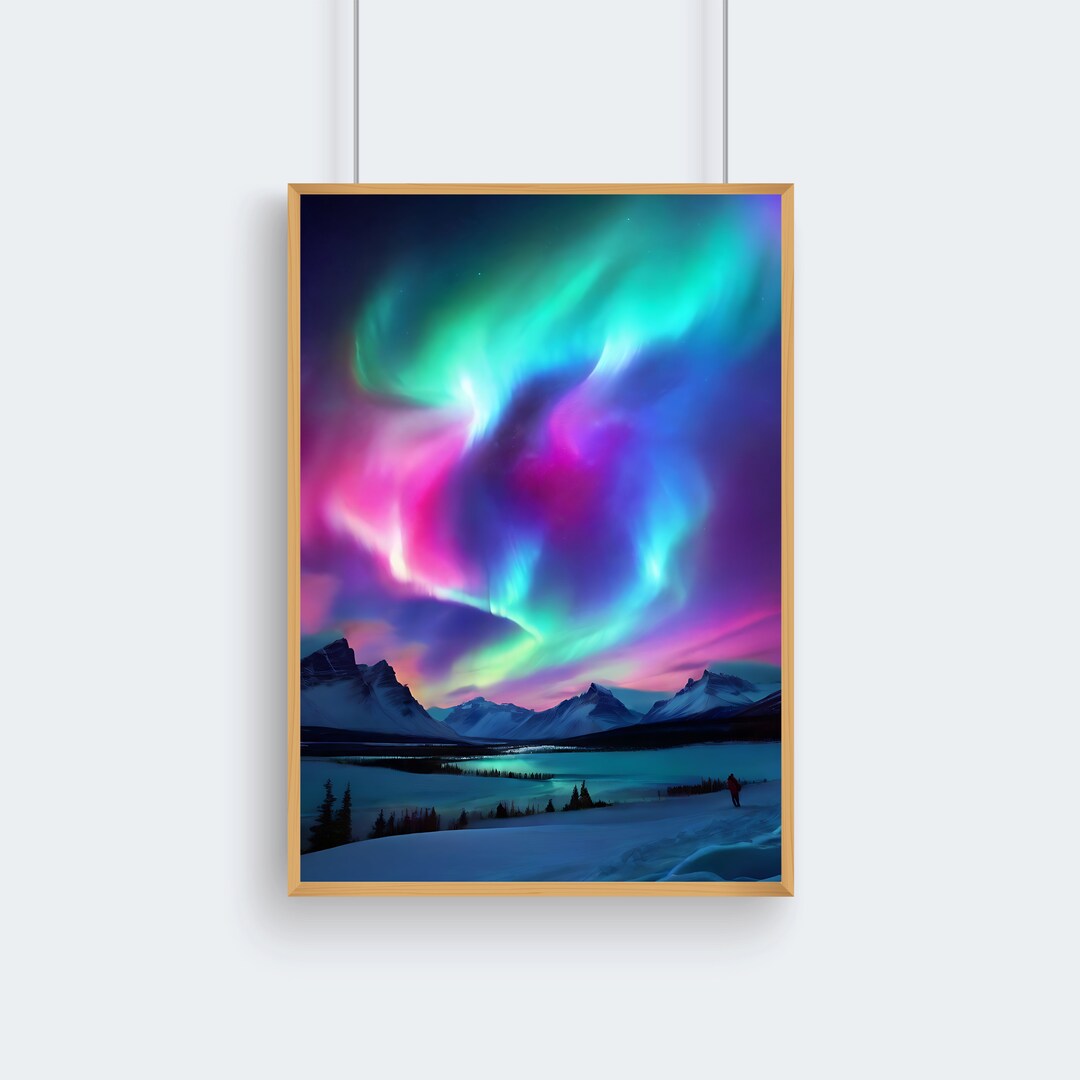Aurora Borealis Wall Art: Northern Lights Printable (digital Download ...