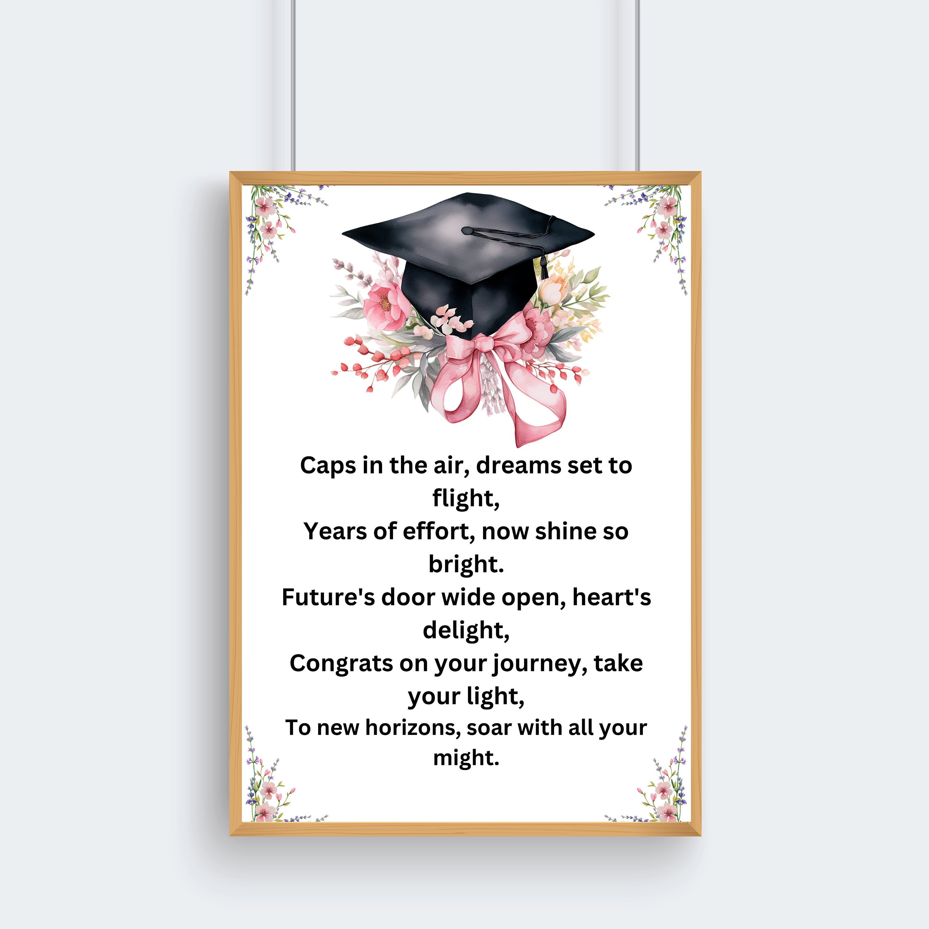 Graduation Poem Wall Art, Graduation Gift Quotes, Graduation Gift ...