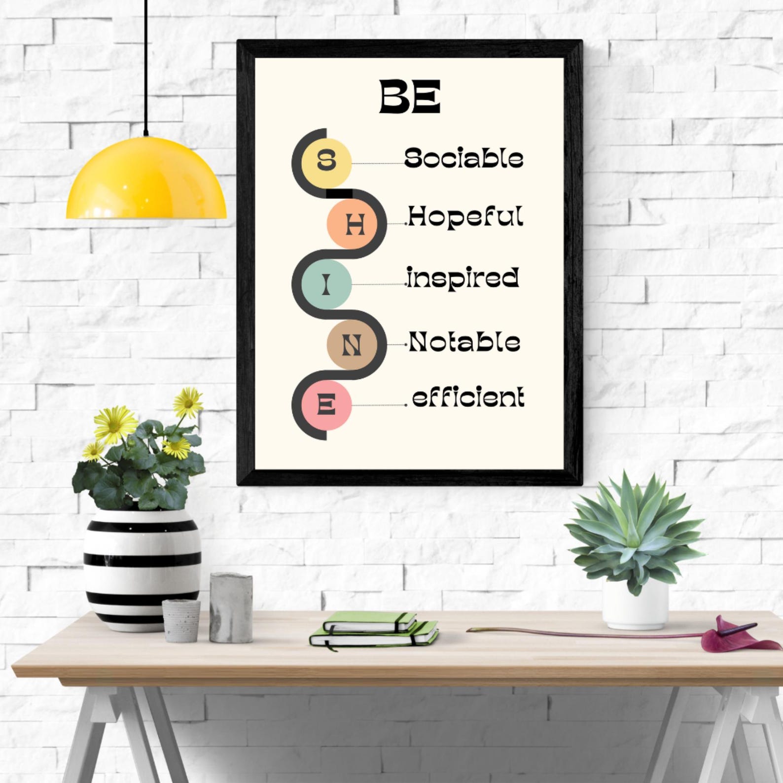 SHINE Printable Wall Art, Motivational Acronym Poster for Back to ...