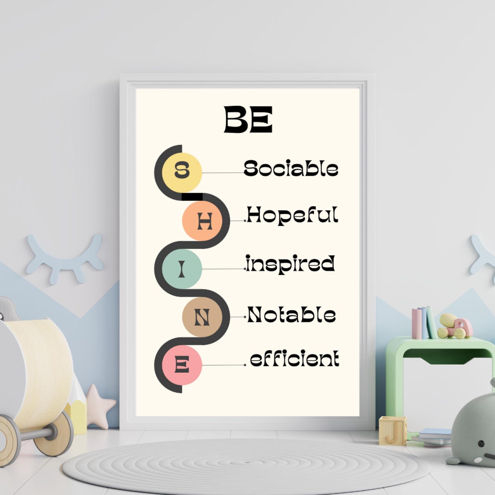 SHINE Printable Wall Art, Motivational Acronym Poster for Back to ...