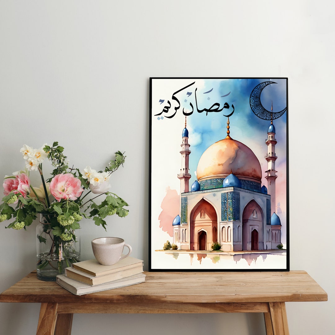 Ramadan Mosque Printable Wall Art. Islamic Artwork.ramadan Decor ...