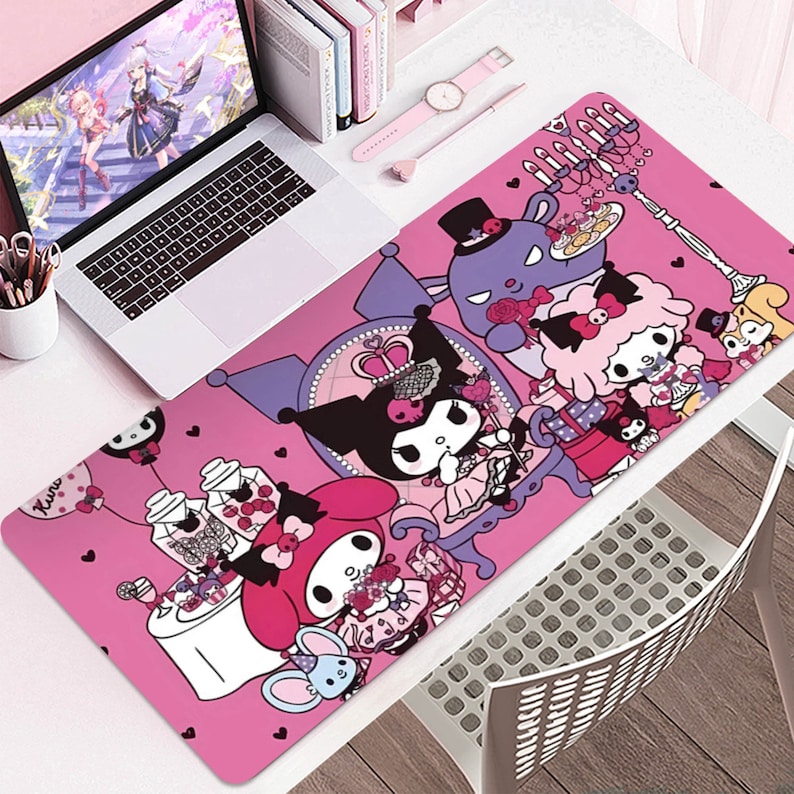 Cartoon Keyboard Pad Cute Mouse Pad Large Anime Desk Mat - Etsy