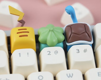 Kawaii Keycaps Keyboard Decor Artisan Keycap Key Cap Set - Etsy