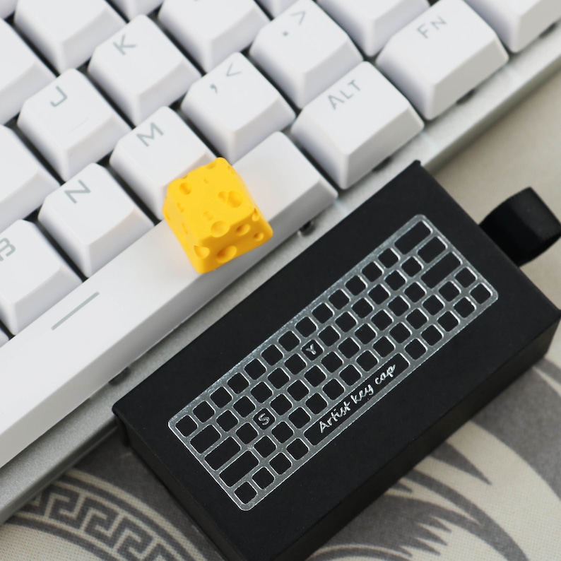 Keycap Cheese Block 3d Artisan Key Cap Cute Anime Keycap - Etsy