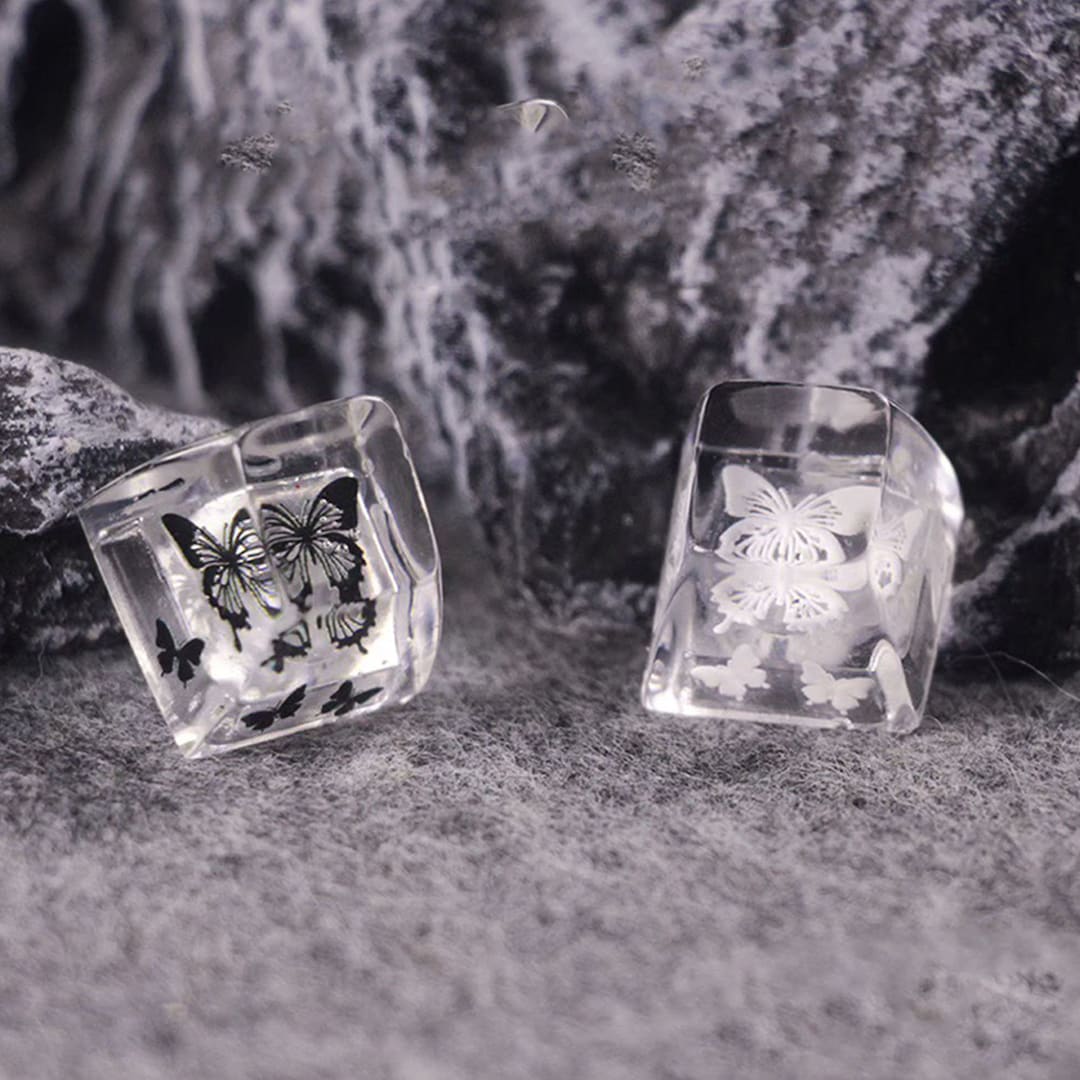 Resin Butterfly Keycaps, Handmade Keycaps, Kawaii Keycaps, Cute ...