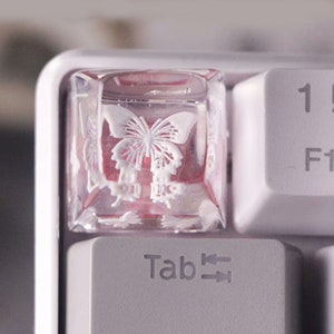 Resin Butterfly Keycaps, Handmade Keycaps, Kawaii Keycaps, Cute ...