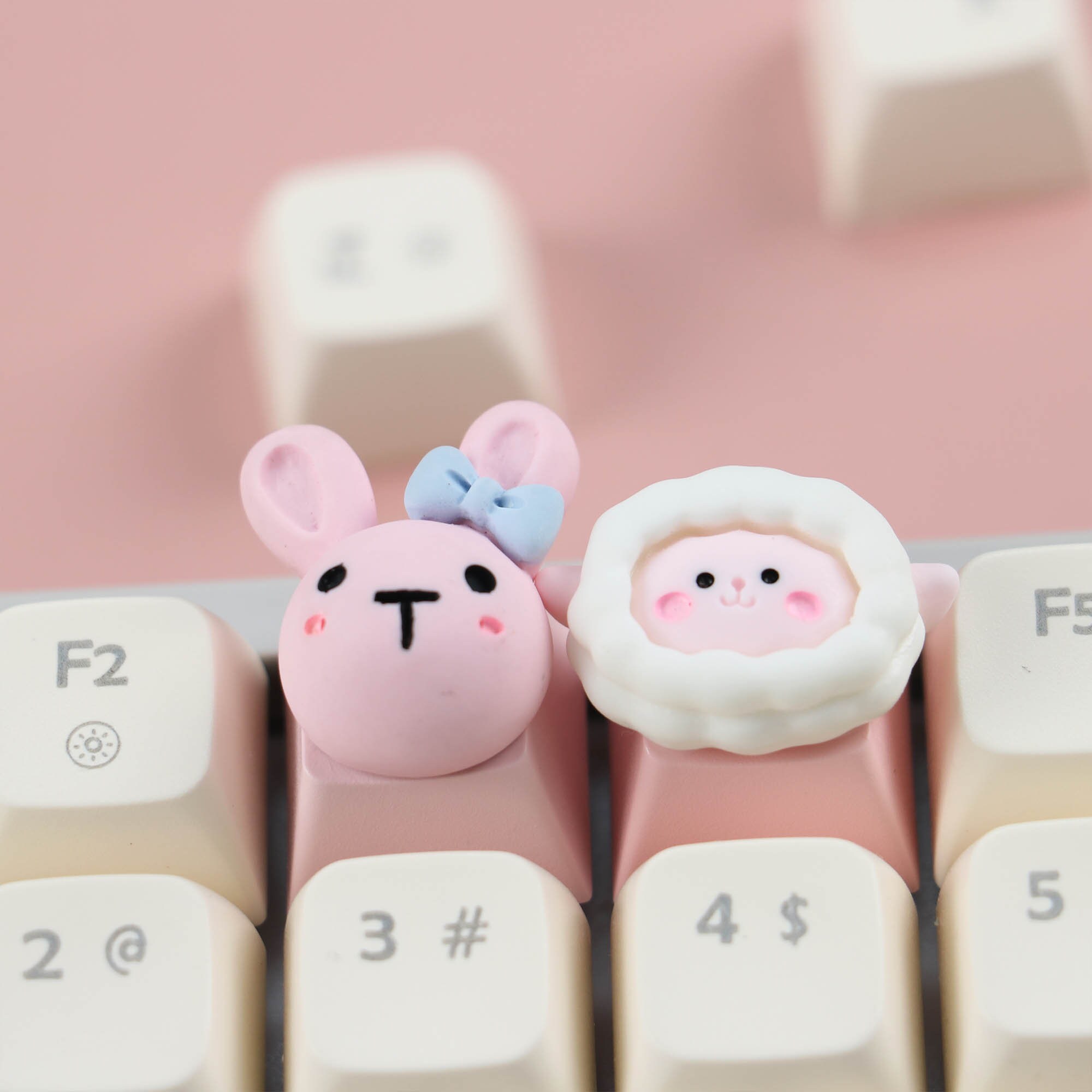 Cute Animal Keycaps, Kawaii 3d Keycap, Pink Cute Keycap, Cute Keyboard ...