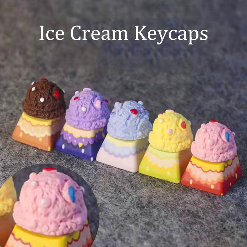 Kawaii Keycaps, Keyboard Decor, Artisan Keycap, Key Cap Set, Handmade ...