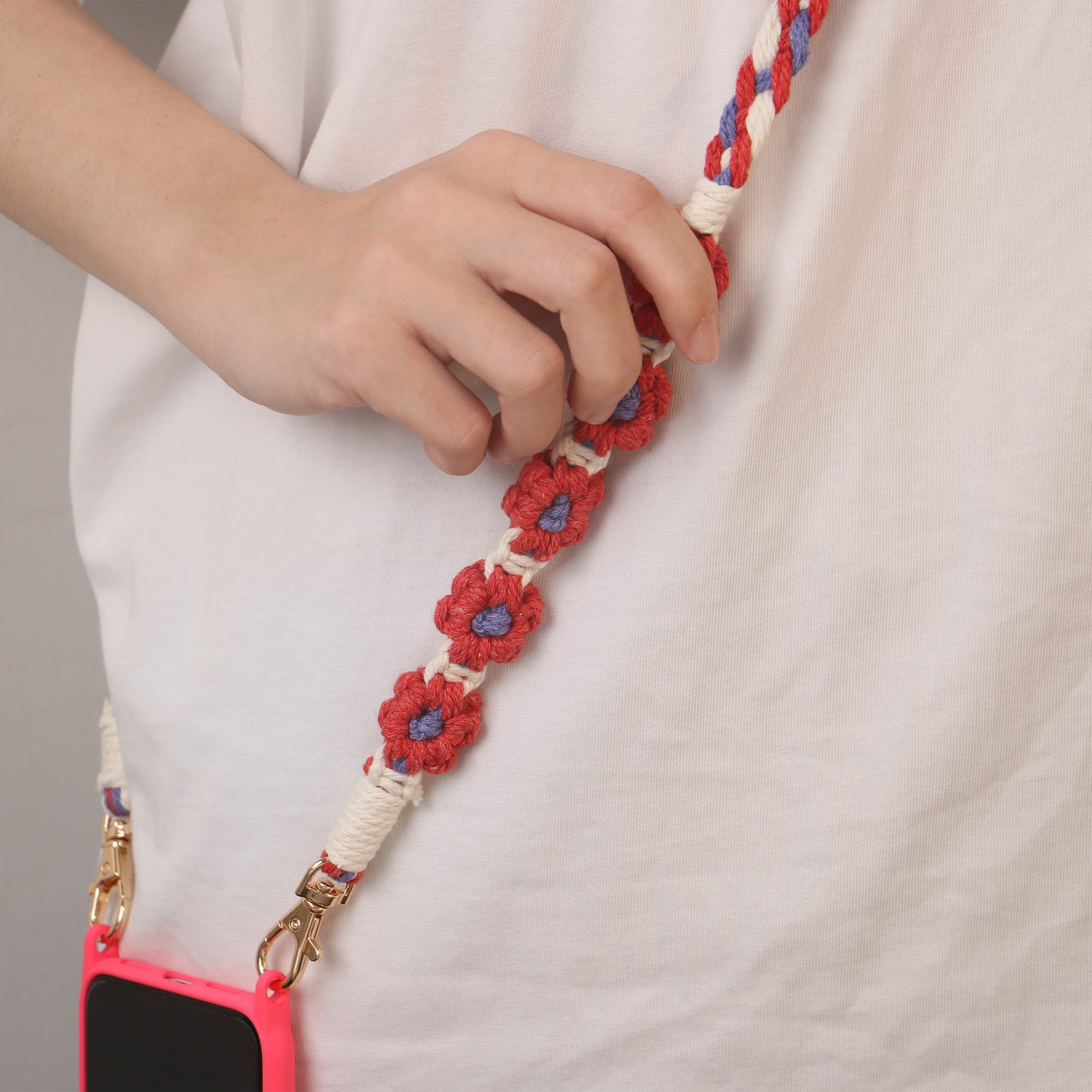 Handmade Macrame Lanyard Looped Key Ring Boho Vibes Work - Etsy