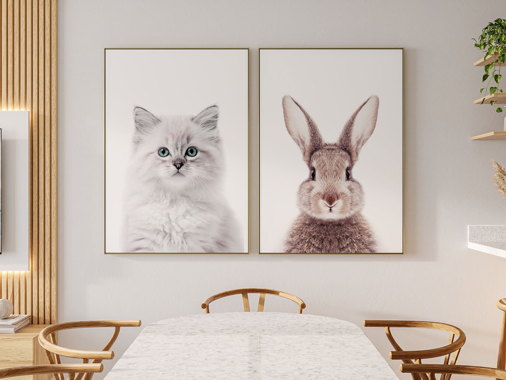 Printable Baby Animal Prints, Nursery Wall Art, Set of 2, Bunny Wall ...