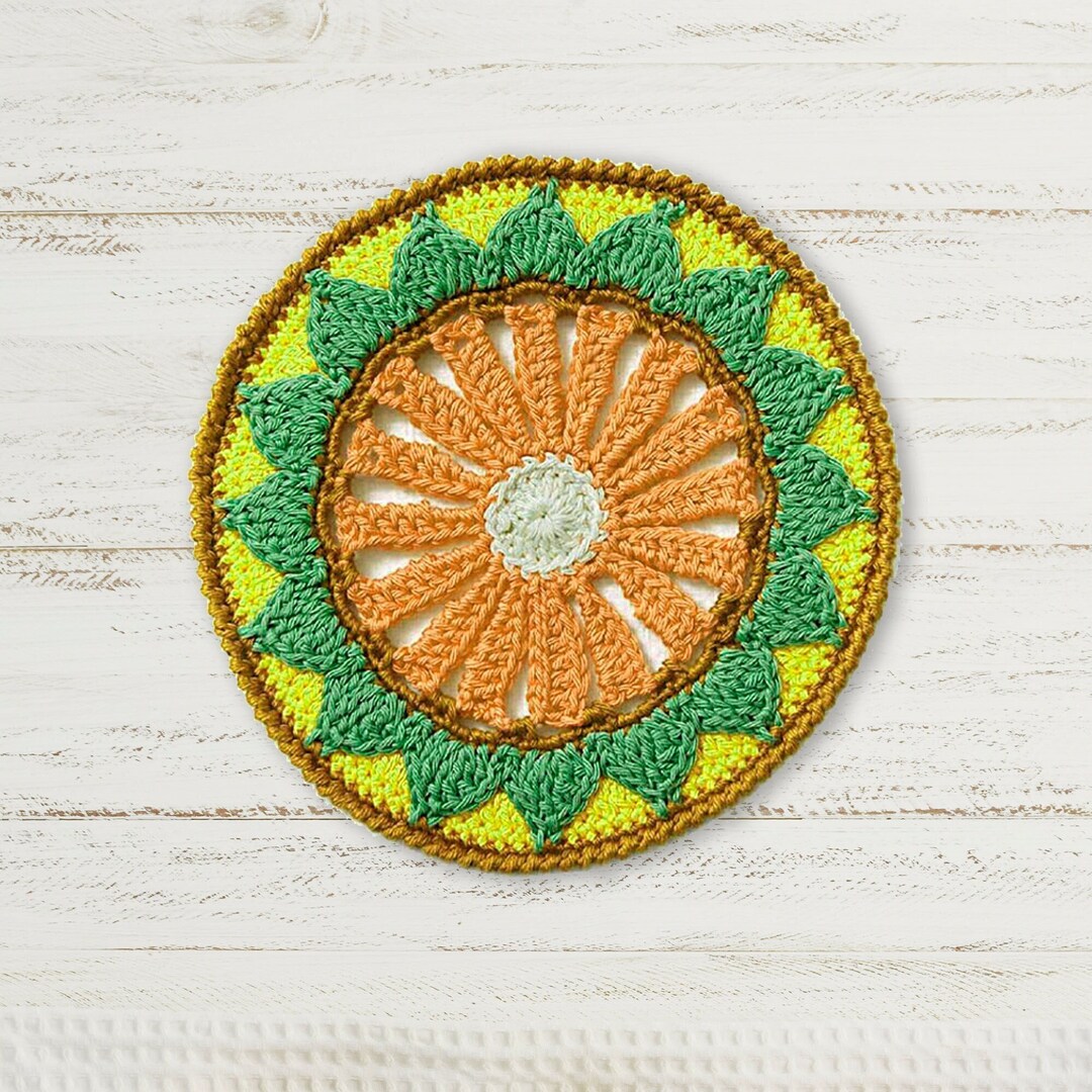 Sunburst Crochet Mandala Pattern, Mandala Doily Pattern, Instant ...