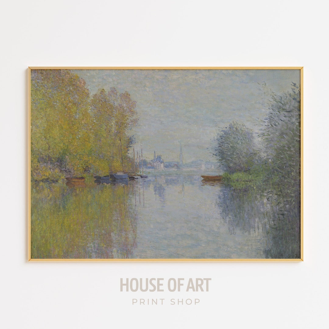 Autumn Claude Monet Print, River Seine Poster, Fall Landscape Painting ...