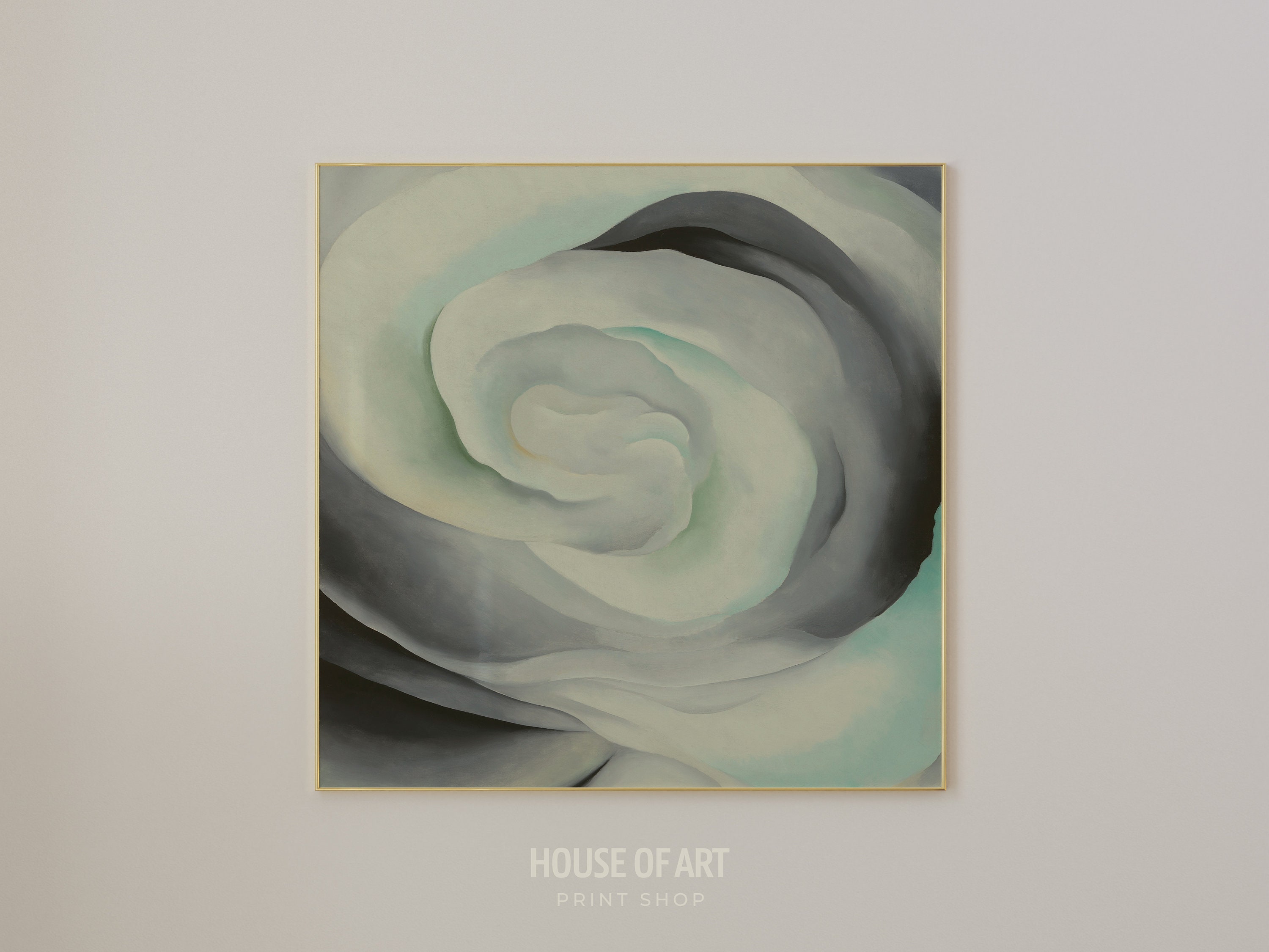 Contemporary White Rose PRINTABLE Artwork, Abstraction Flower Close up ...