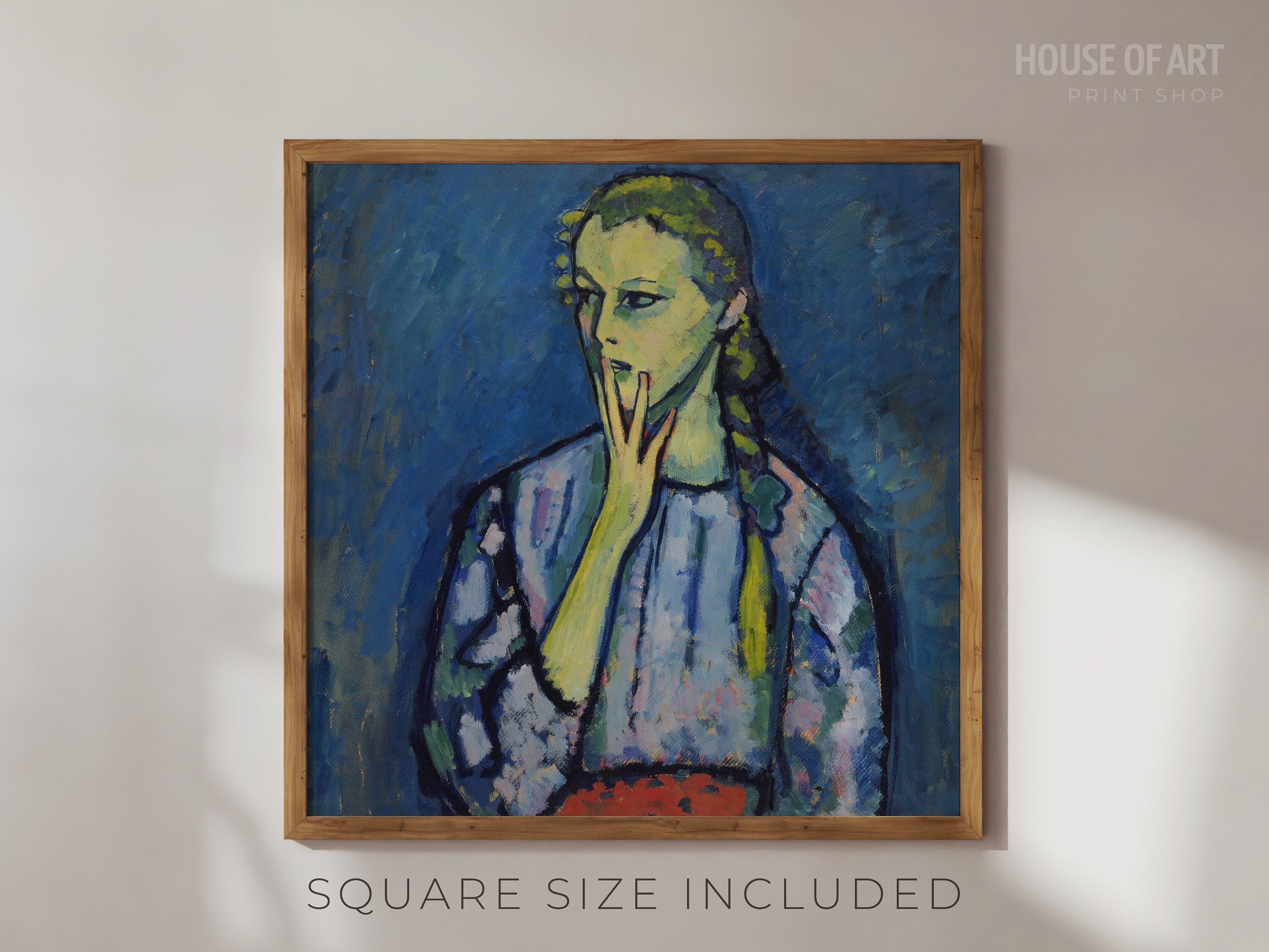 Set of 2 PRINTABLE Artworks, Gallery Wall Expressionist Portraits ...