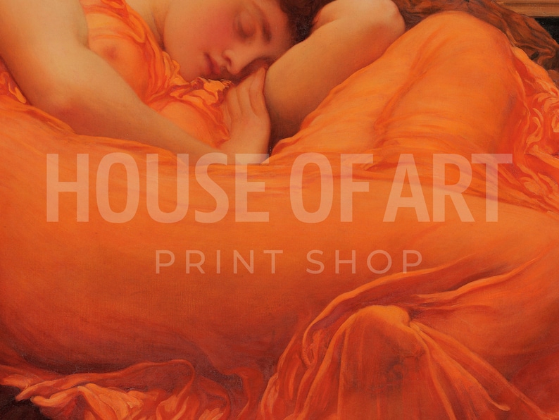 Flaming June Print Vintage Poster, Frederic Leighton Painting ...