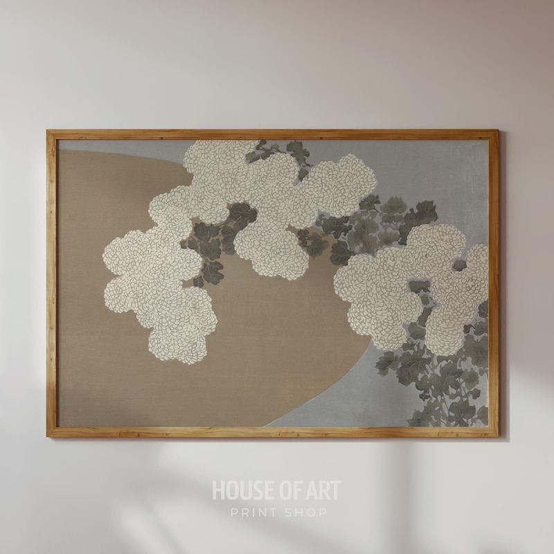 Lithograph Chrysanthemum - Etsy UK