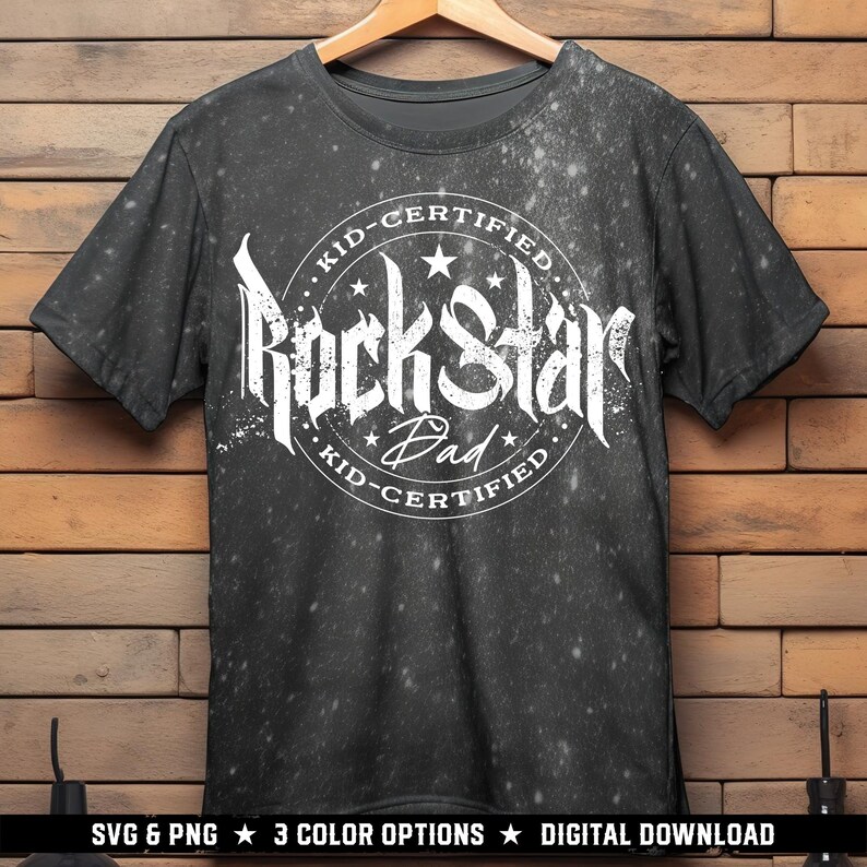 Rockstar Dad, Fatherhood Svg, Father's Day 2024, Dad Designs Svg, Dad ...