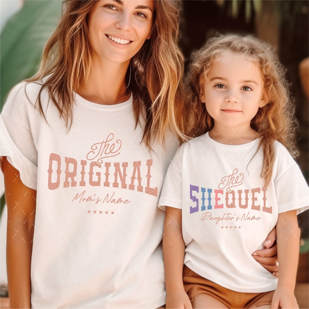 Personalized Mom and Daughter Matching Tshirts Svg, Funny Mommy and Me ...