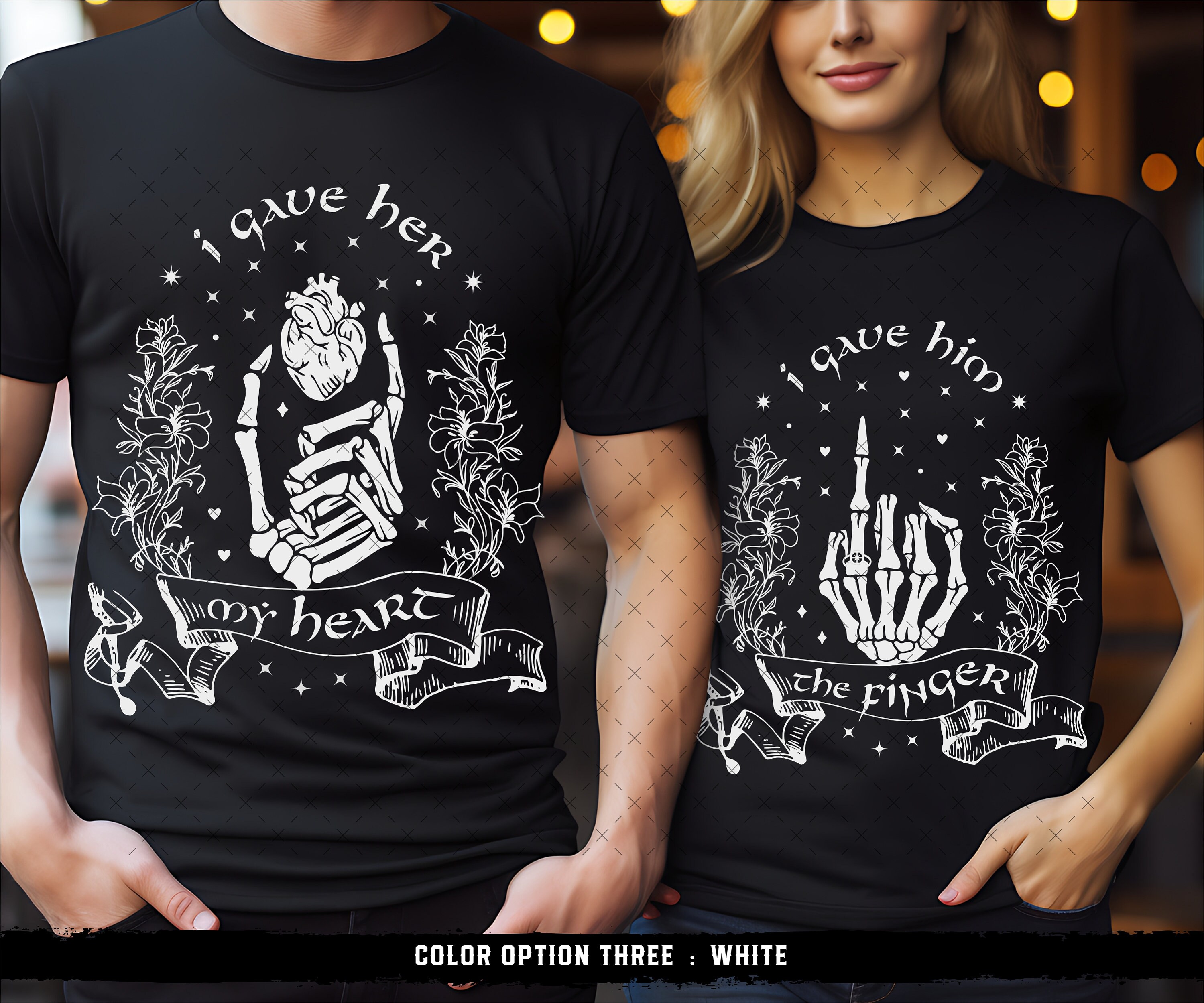 Funny Skeleton Bride Finger Svg, Bride and Groom Matching, Skeleton ...