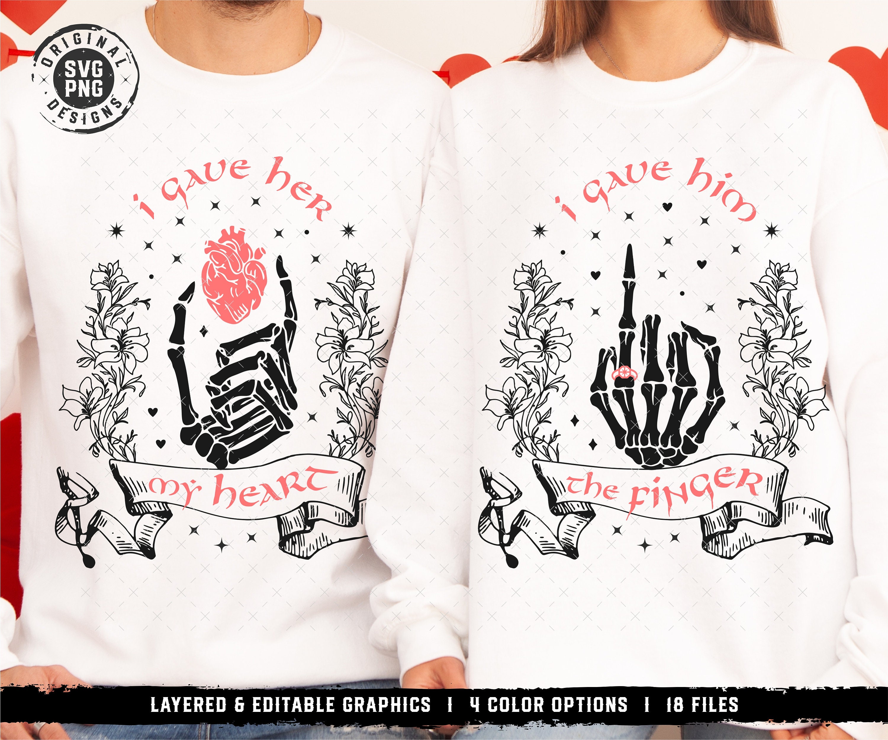 Funny Skeleton Bride Finger Svg, Bride and Groom Matching, Skeleton ...