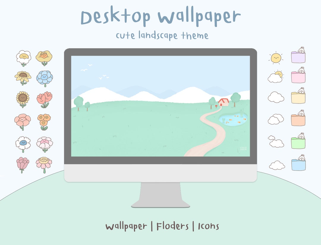 Desktop Wallpaer : Cute Landscape Theme - Etsy