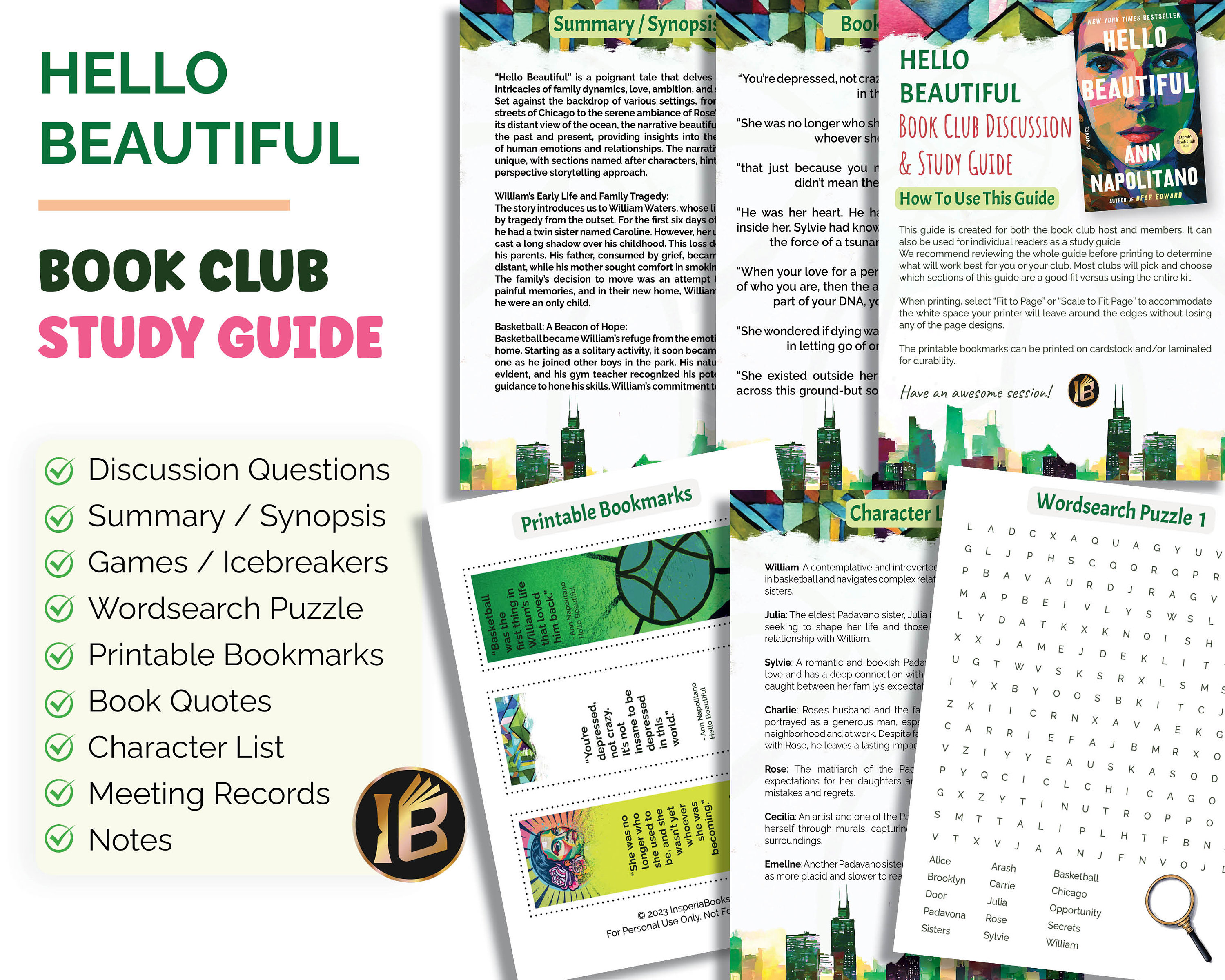 Hello Beautiful Book Club Guide Kit | Discussion Questions | Study ...
