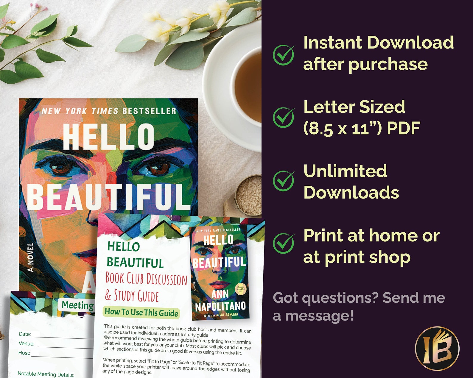 Hello Beautiful Book Club Guide Kit | Discussion Questions | Study ...